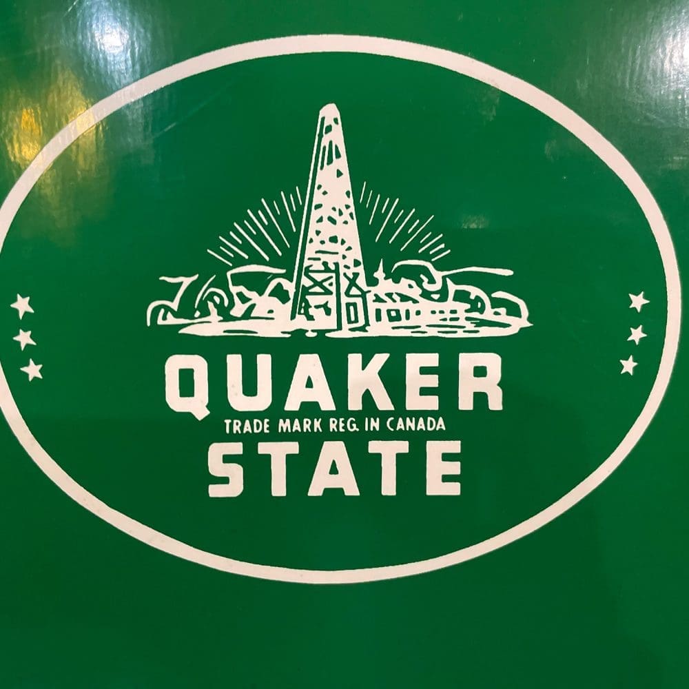 Vintage Quaker State Sign - Archer's Antiques